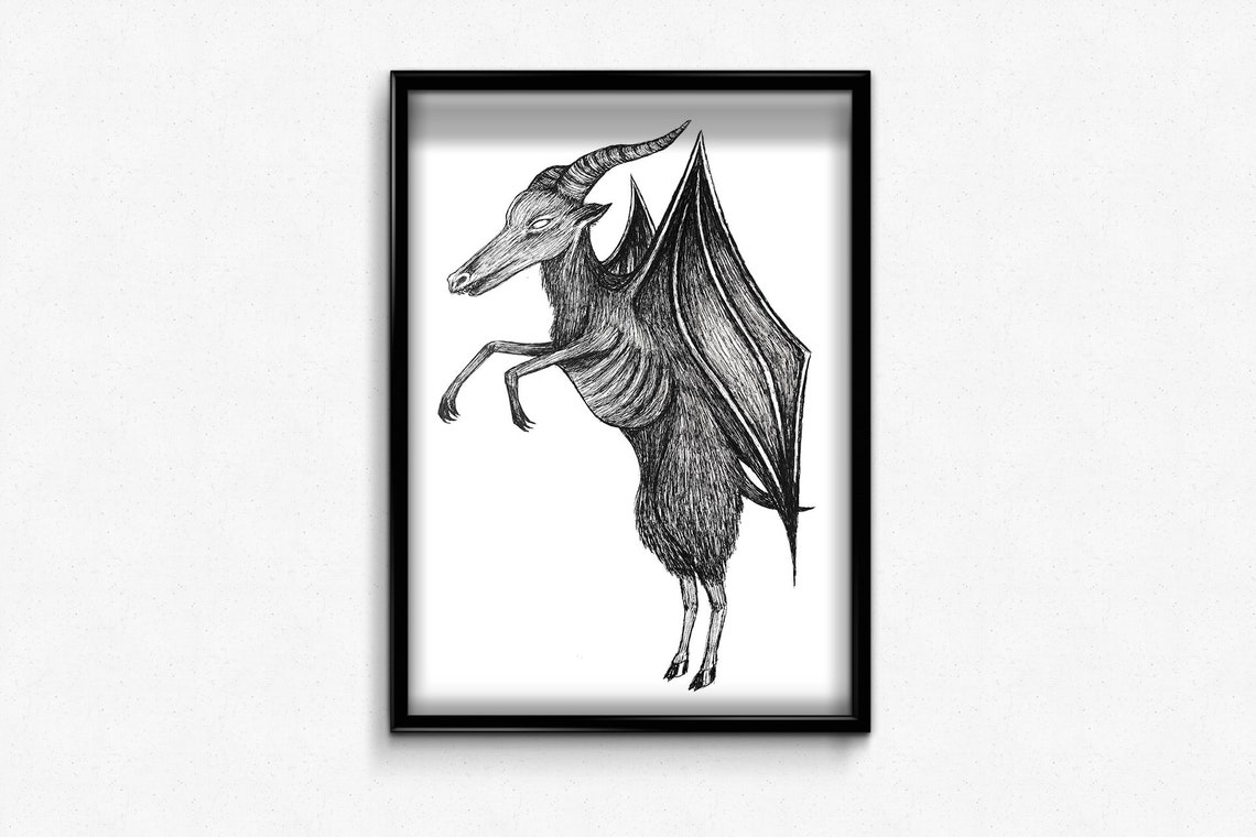 JERSEY DEVIL Cryptid - A5 Print - Etsy