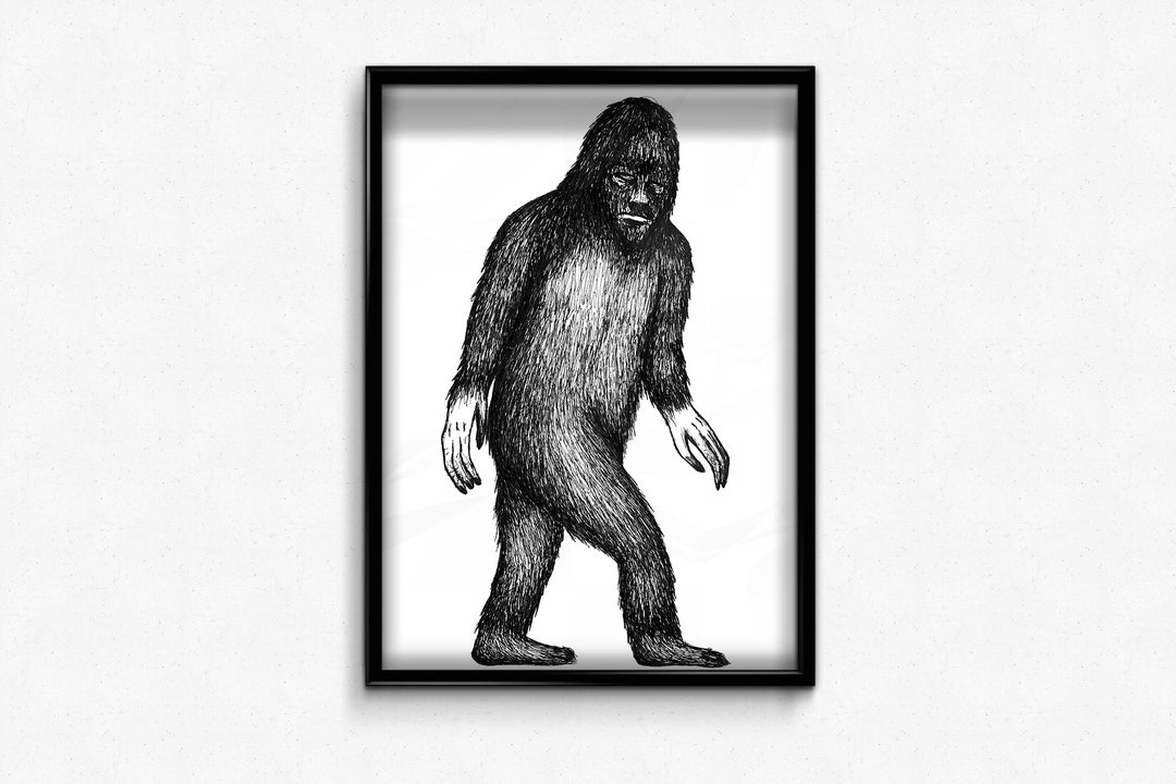 BIG FOOT Cryptid - A5 Print - Etsy