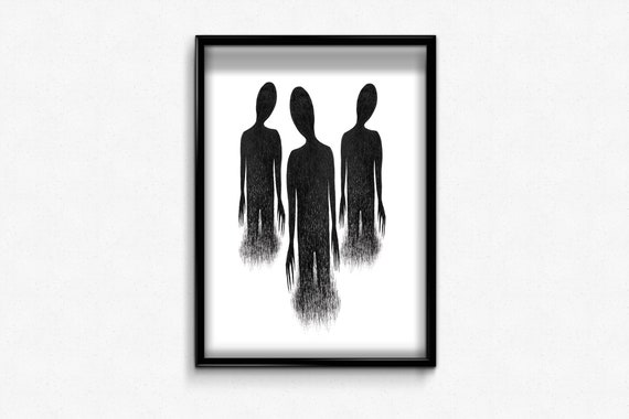 The SHADOW PEOPLE Cryptid A5 Print | Etsy