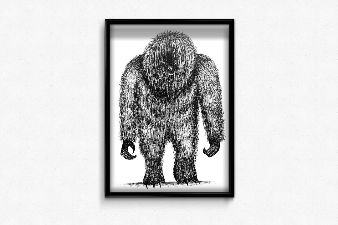 MOMO MONSTER Cryptid - A5 Print - Etsy UK
