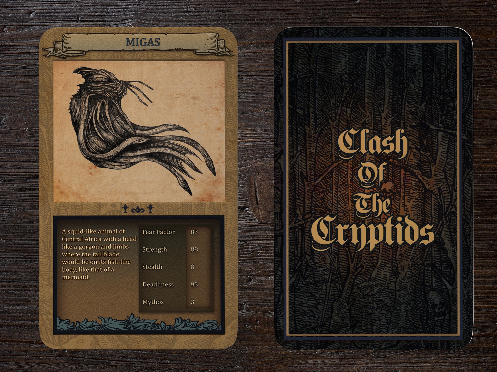 Clash of the Cryptids A Card Playing Battle Game - Etsy Australia