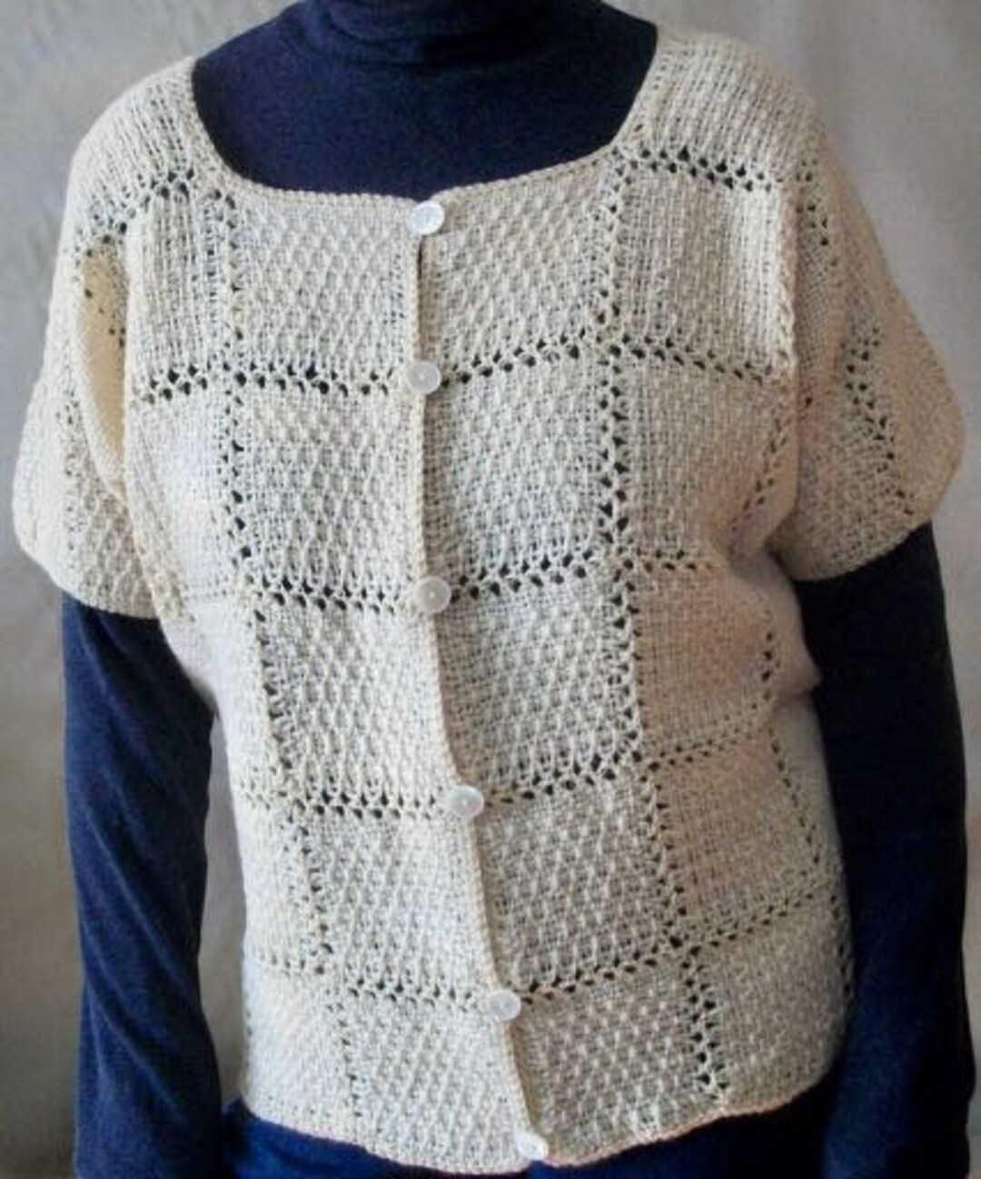 Pin Loom Weaving Pattern Pdf for Short Sleeve Lacy Cardigan - Etsy