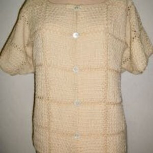 Pin Loom Weaving Pattern Pdf for Short Sleeve Lacy Cardigan - Etsy
