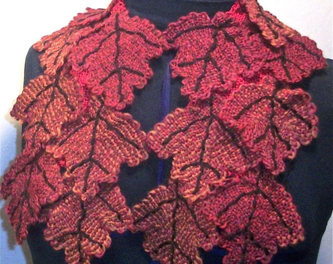 Pin Loom Weaving Leaf Scarf Pattern Pdf Instant Download No Shipping ...