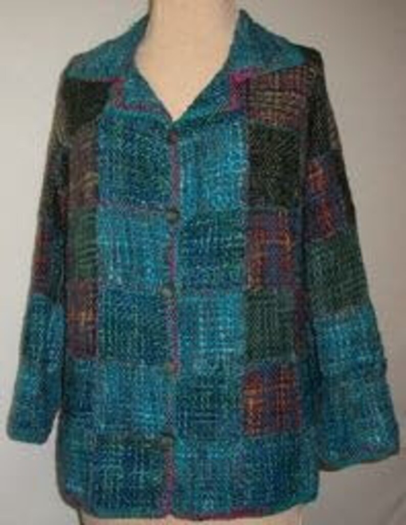 Pin Loom Weaving Pattern Pdf for a Colorful Cardigan, Two Styles ...