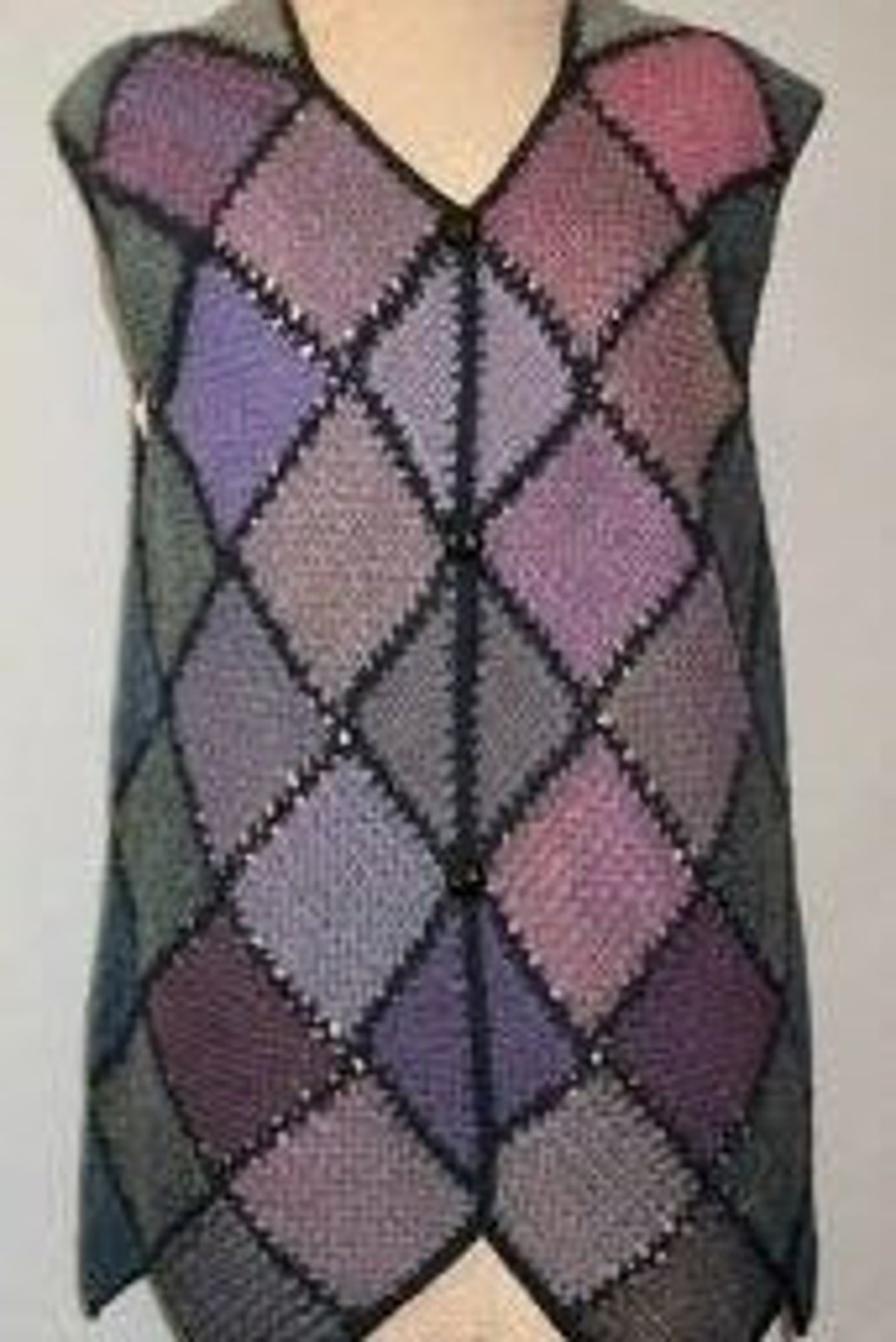 Pin Loom Weaving Pattern Pdf for an Argyle Vest, in Two Styles, Instant ...