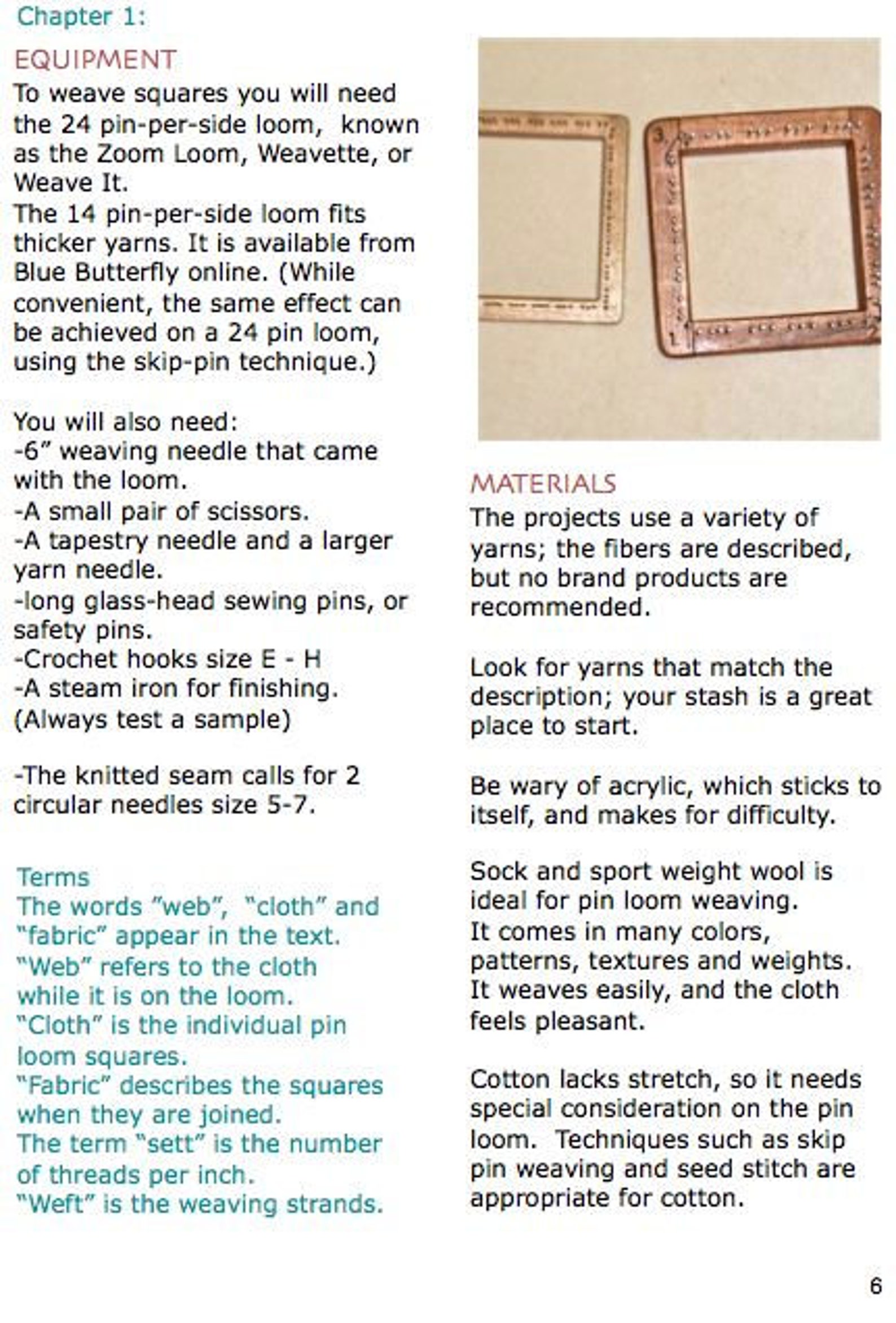 Pin Loom Primer Patterns and Projects, Pdf E-book for Zoom Loom Squares ...