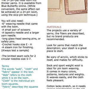 Pin Loom Primer Patterns and Projects, Pdf E-book for Zoom Loom Squares ...