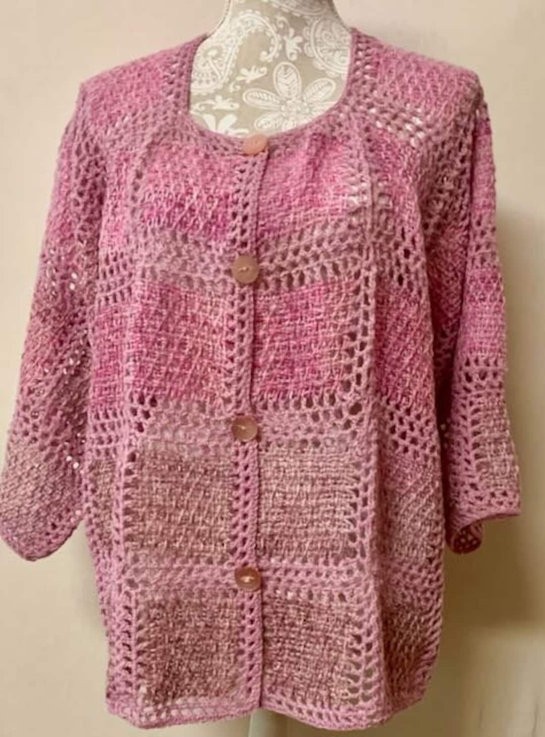 Pin Loom Weaving Pattern Pdf for a Crochet Lace Cardigan, Make It ...