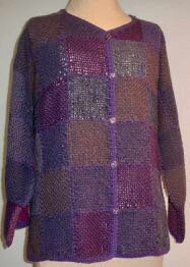 Pin Loom Weaving Pattern Pdf for a Colorful Cardigan, Two Styles ...