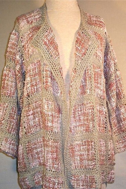 Pin Loom Weaving Pattern Pdf for a Crochet Lace Cardigan, Make It ...