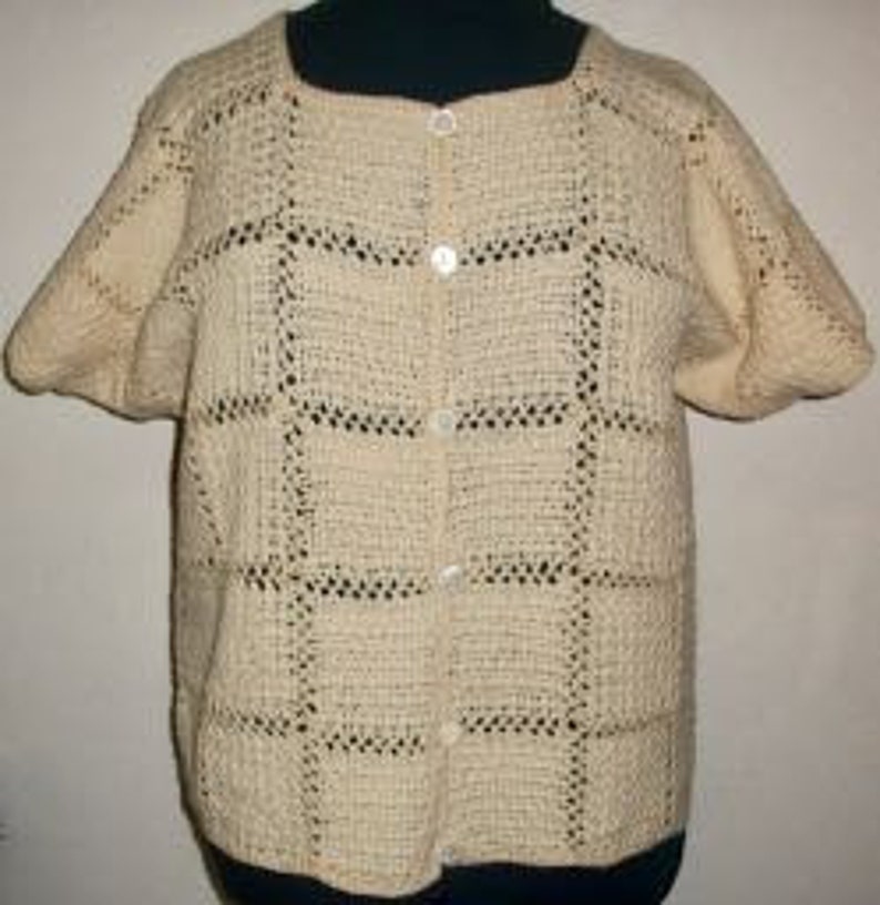 Pin Loom Weaving Pattern Pdf for Short Sleeve Lacy Cardigan - Etsy