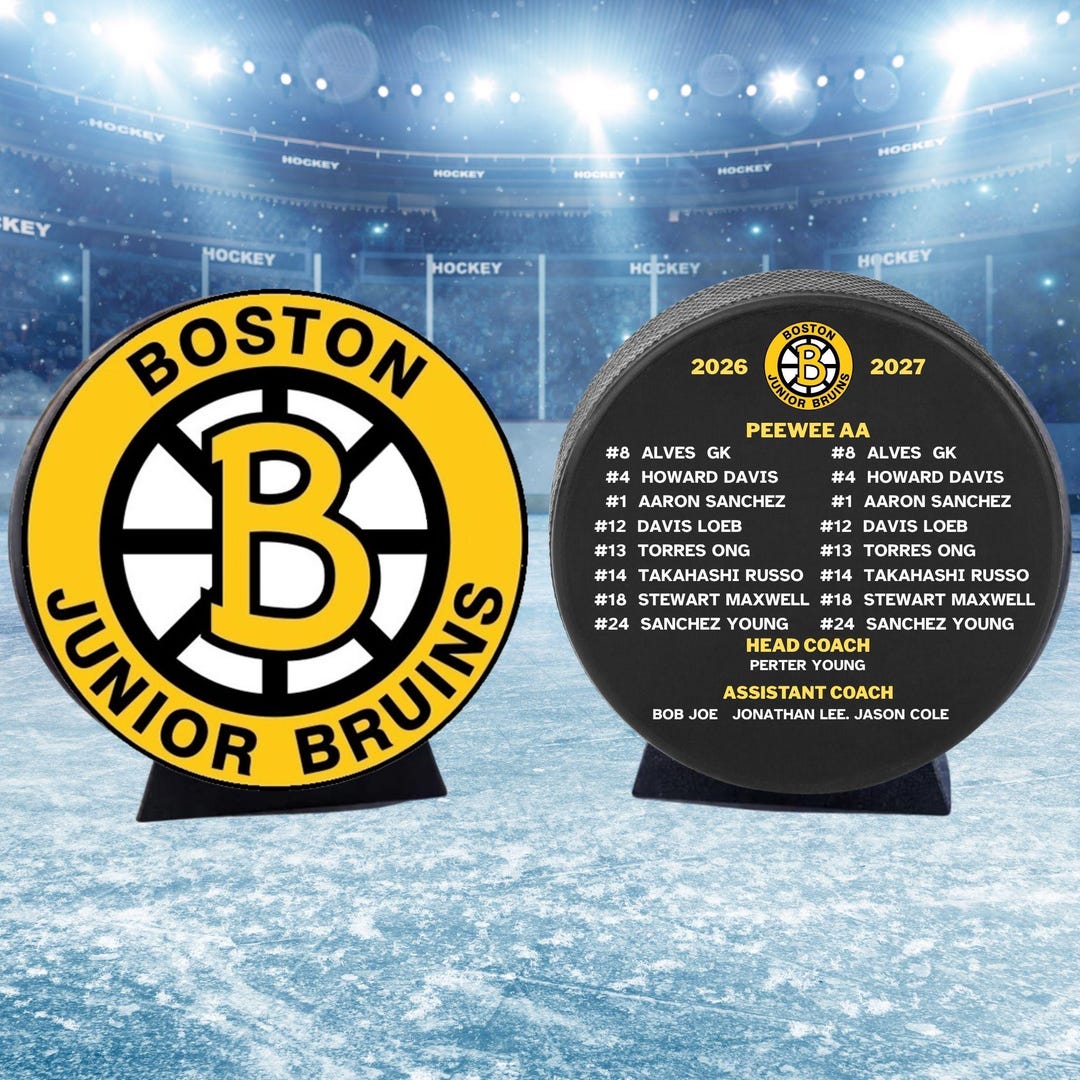 Personalized Hockey Puck,custom Hockey Puck With Team Logo & Roster ...