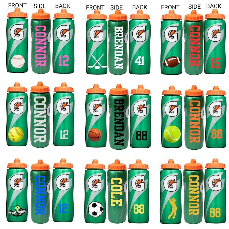 Personalized Gatorade Bottle, Custom Sports Water Bottle, Team Gift ...