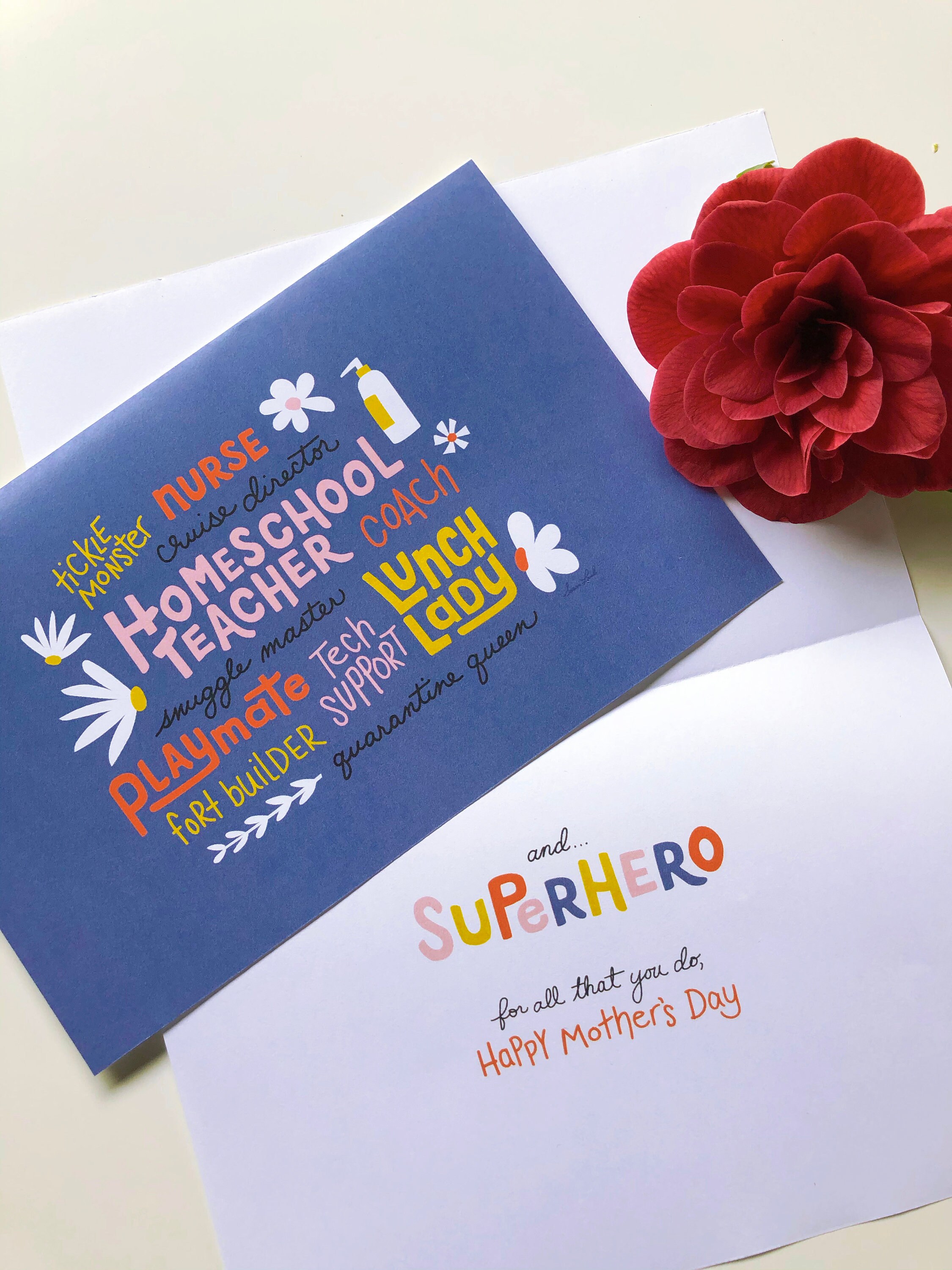 Superhero Mother's Day Card - Downloadable - Etsy