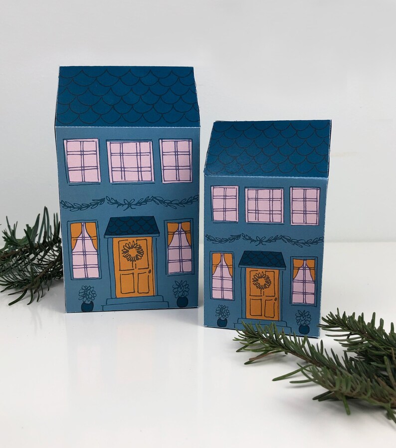 Holiday House Treat / Gift Box, DIY - Downloadable - Etsy