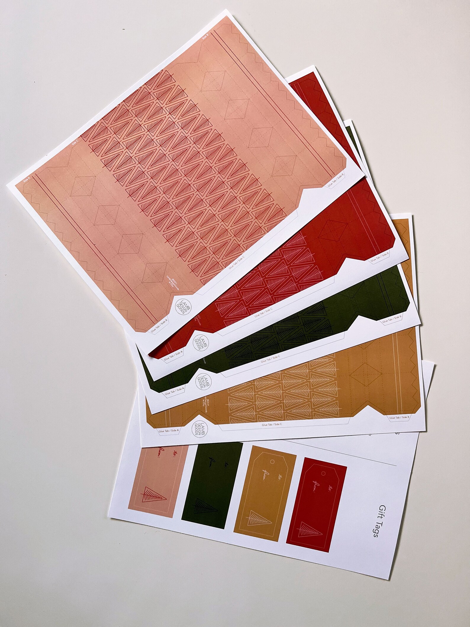 Scandi Holiday Trees Candy/gift Boxes, DIY Downloadable - Etsy