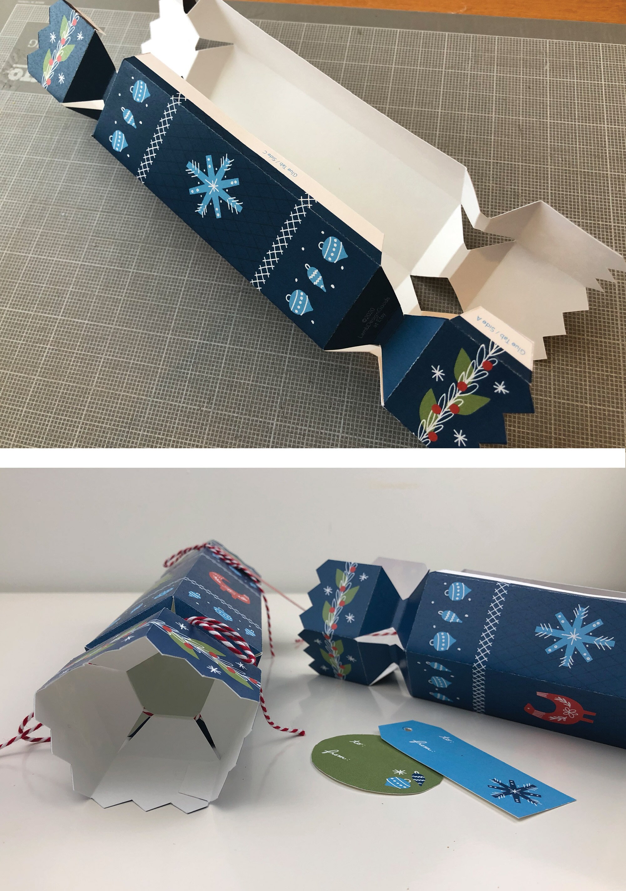 Holiday Candy Shaped Treat/gift Box, DIY - Downloadable - Etsy