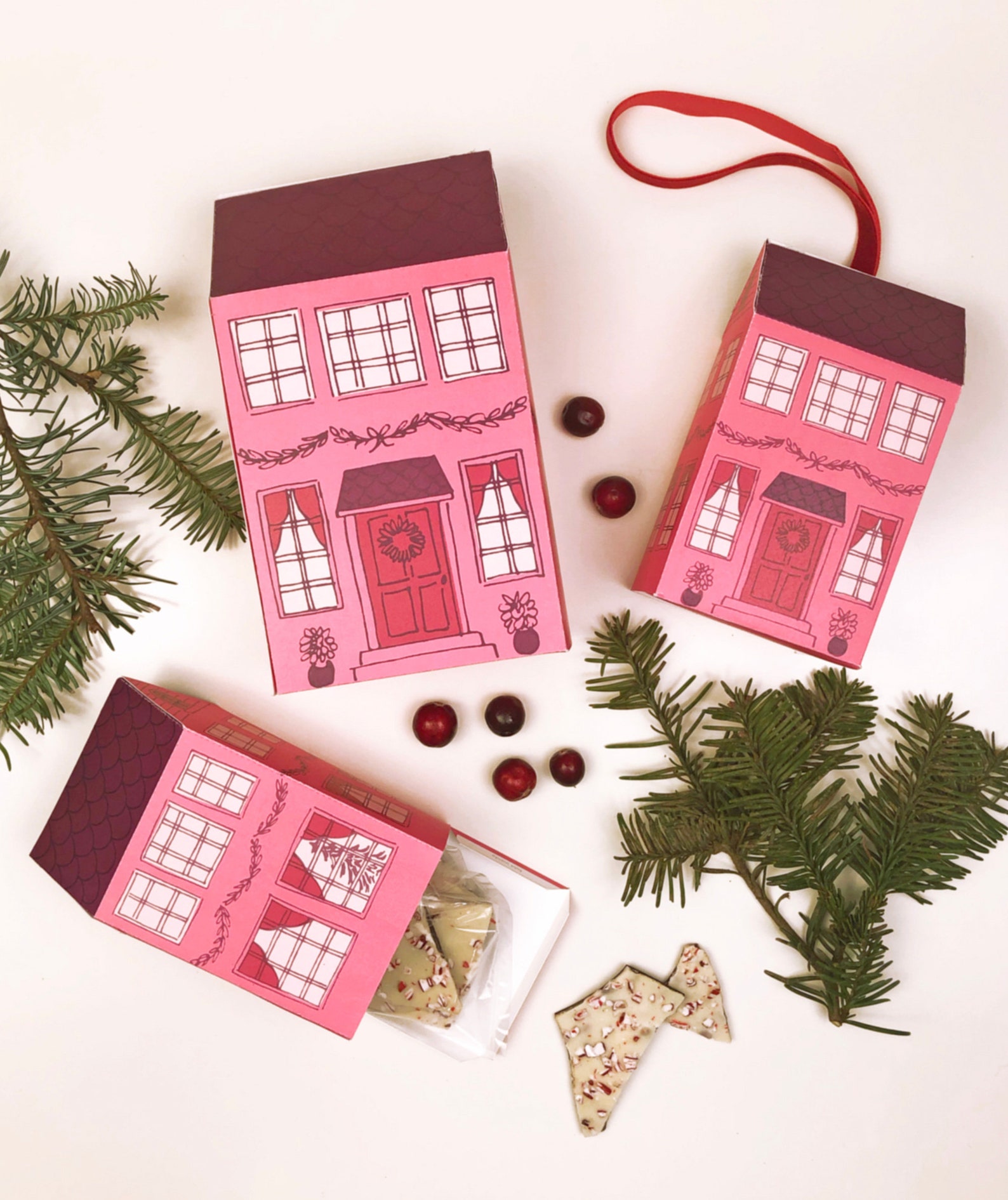 Holiday House Treat / Gift Box, DIY - Downloadable - Etsy