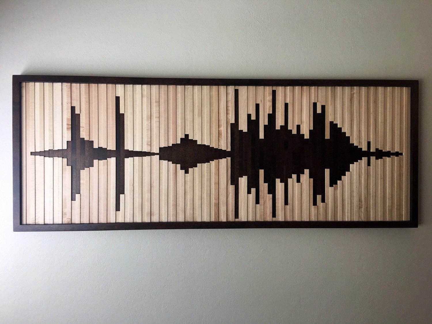 Abstract Sound Wave, Wood Wall Art, Wood Wall, Sound Wave Wall Art ...
