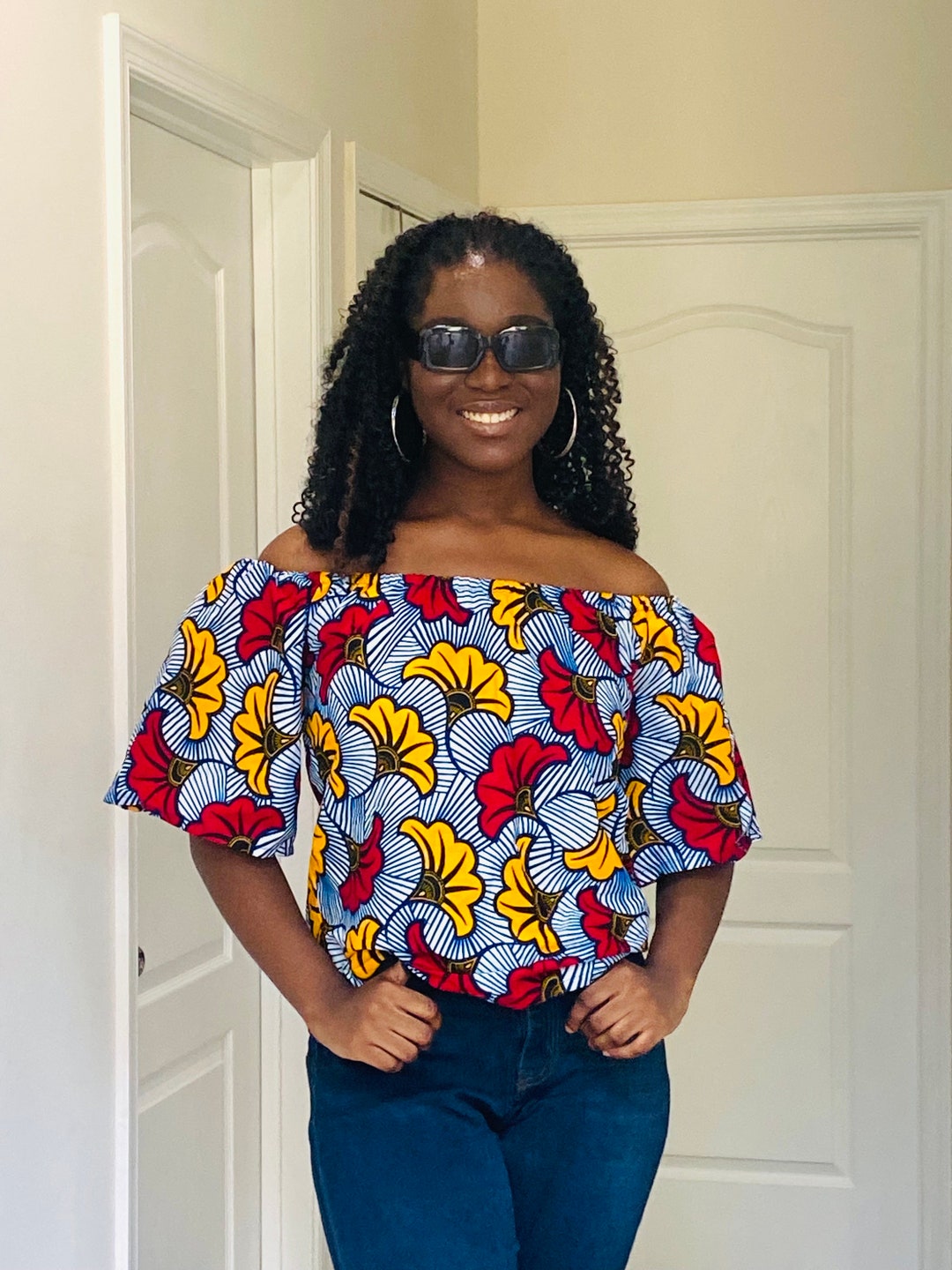 Ankara off Shoulder Top, African Top, Kente Top, off Shoulder Top ...