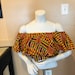Kente Print Off-shoulder Crop Top - Ankara Kitenge Style - Etsy