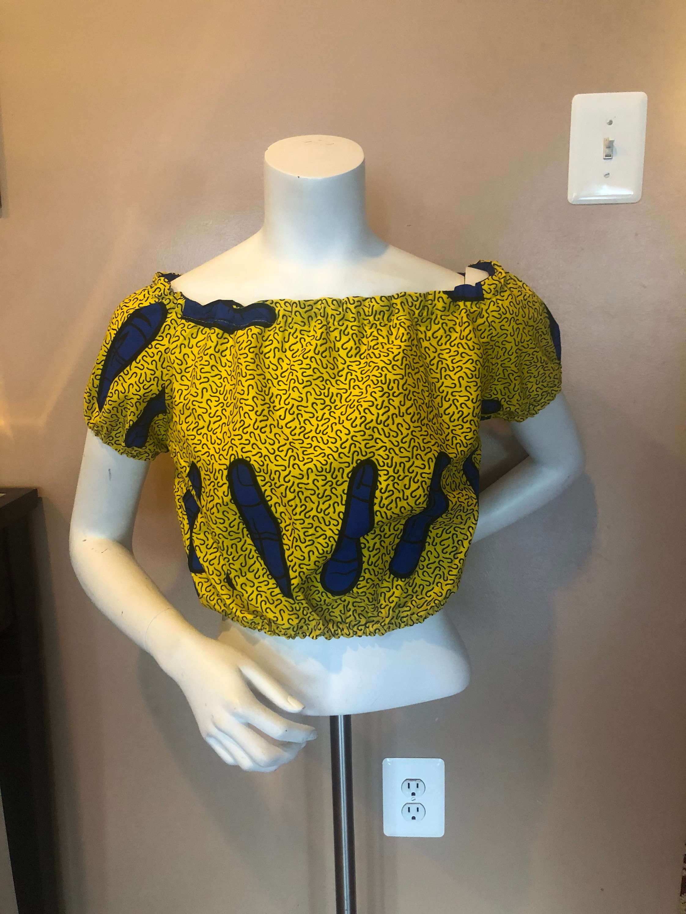 Ankara off Shoulder Crop Top: Vibrant African Print - Etsy