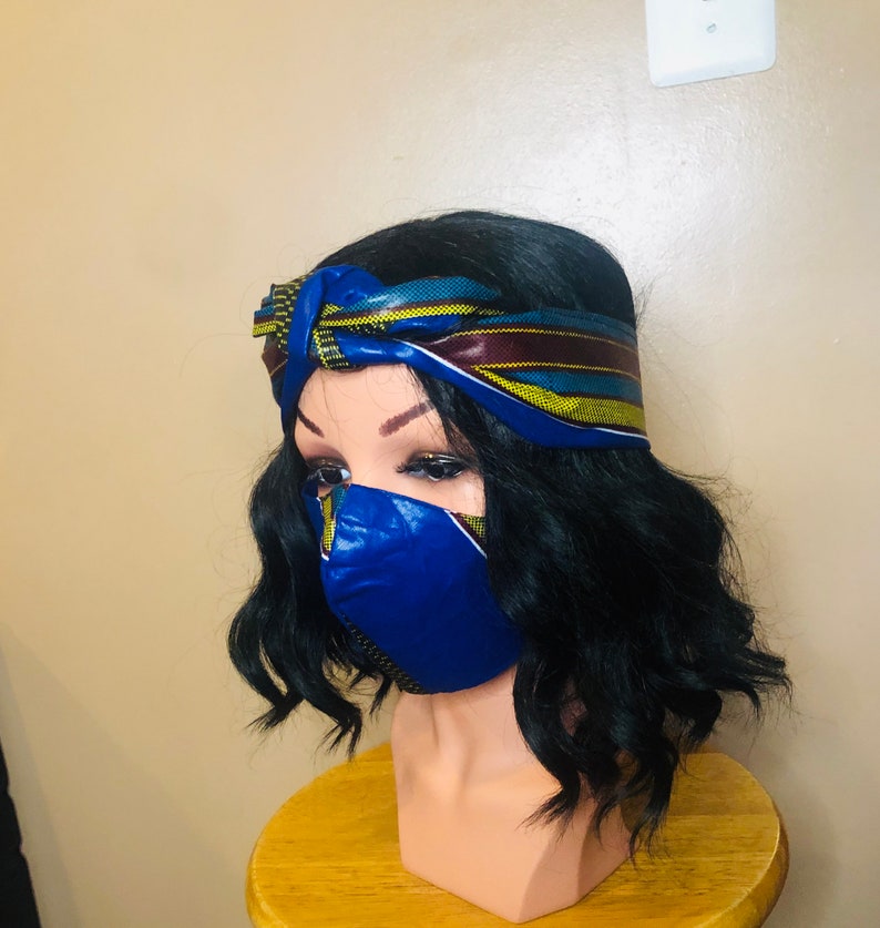 Head Wrap and Mask Set Ankara Face Mask Washable Face Mask. - Etsy
