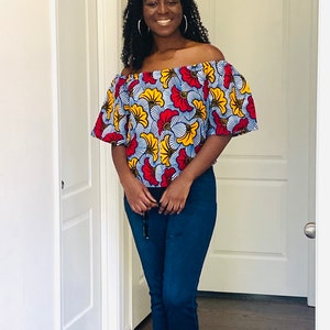 Ankara off Shoulder Top, African Top, Kente Top, off Shoulder Top ...