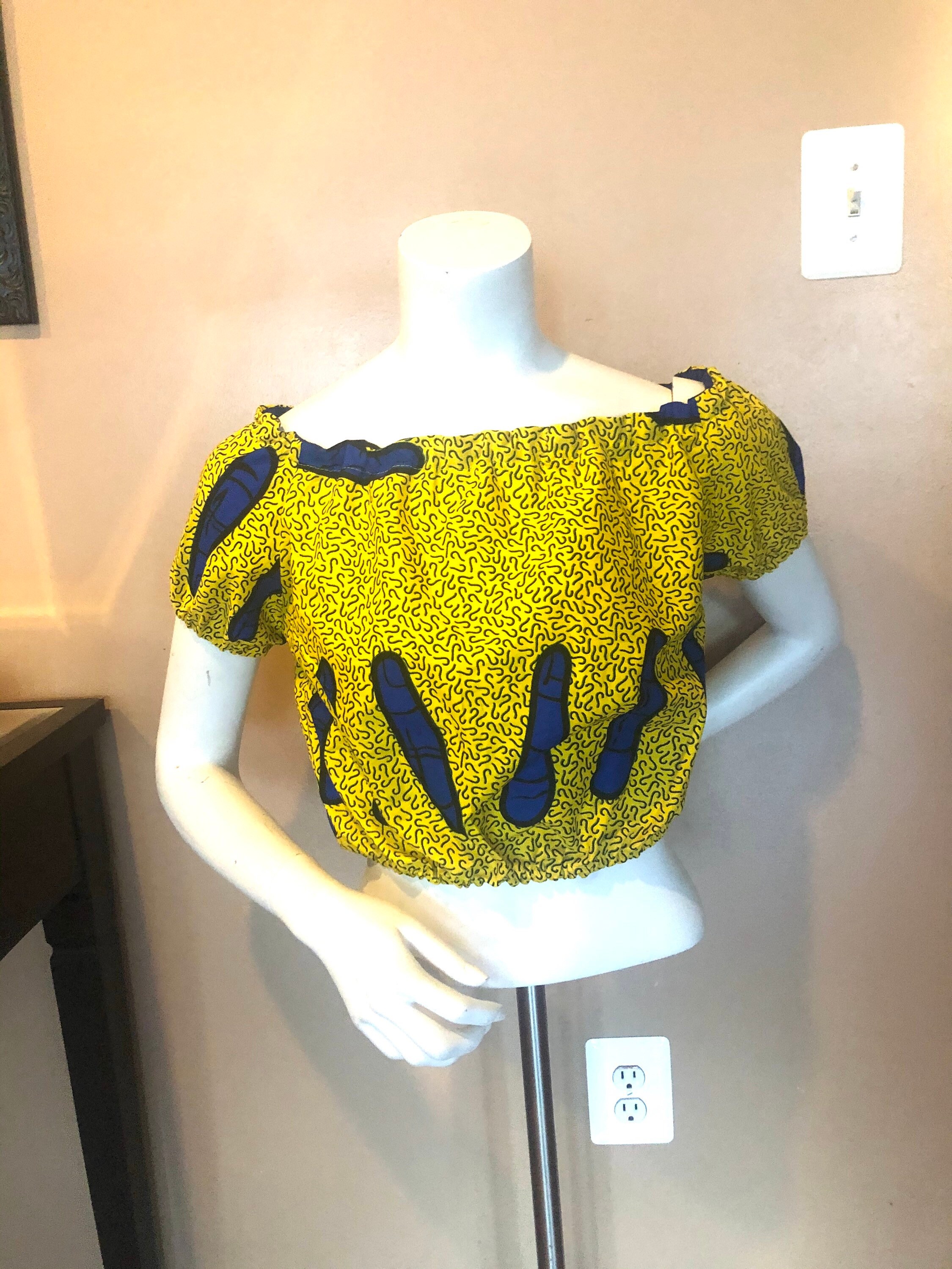 Ankara off Shoulder Crop Top: Vibrant African Print - Etsy