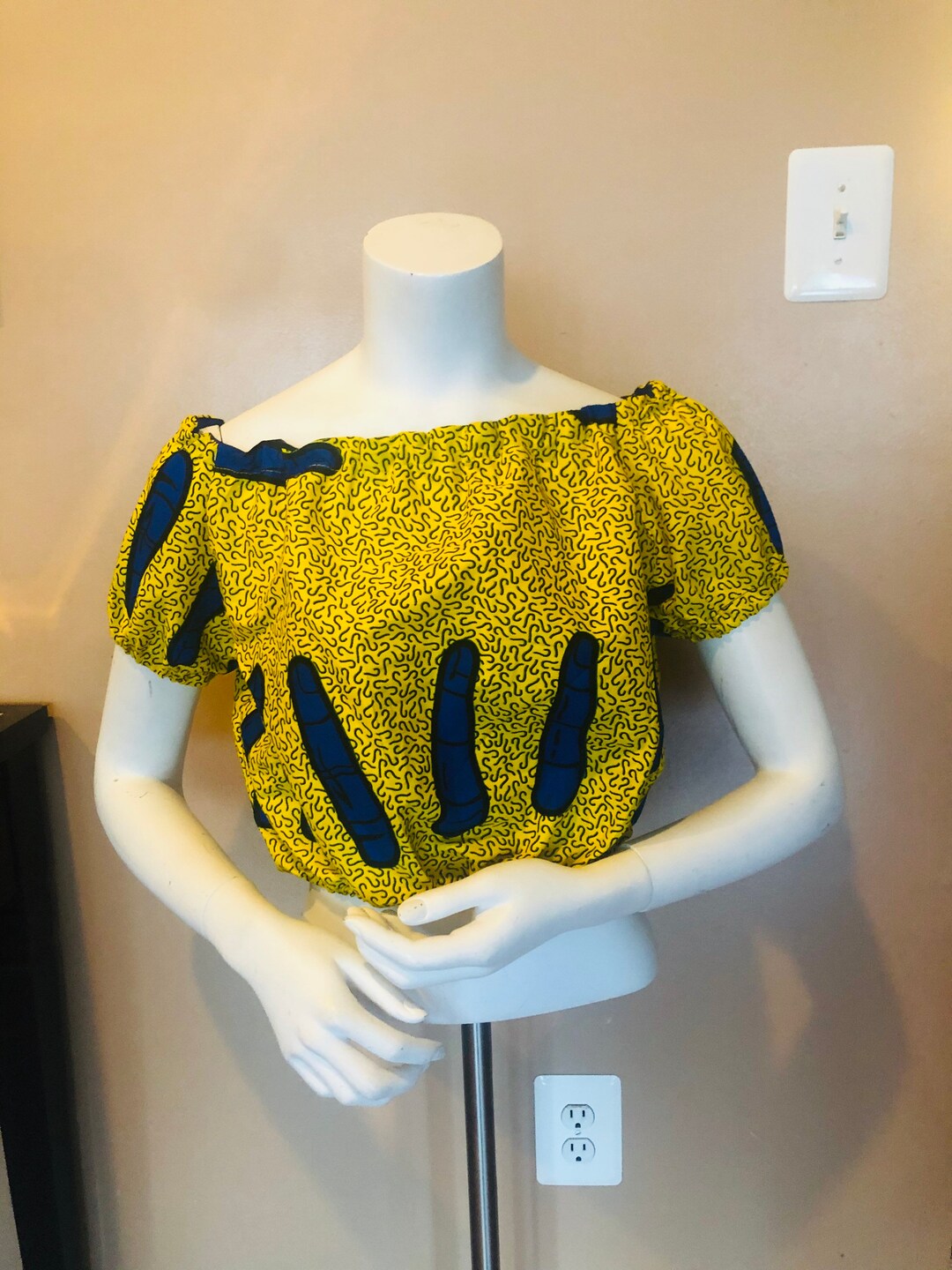 Ankara off Shoulder Crop Top: Vibrant African Print - Etsy