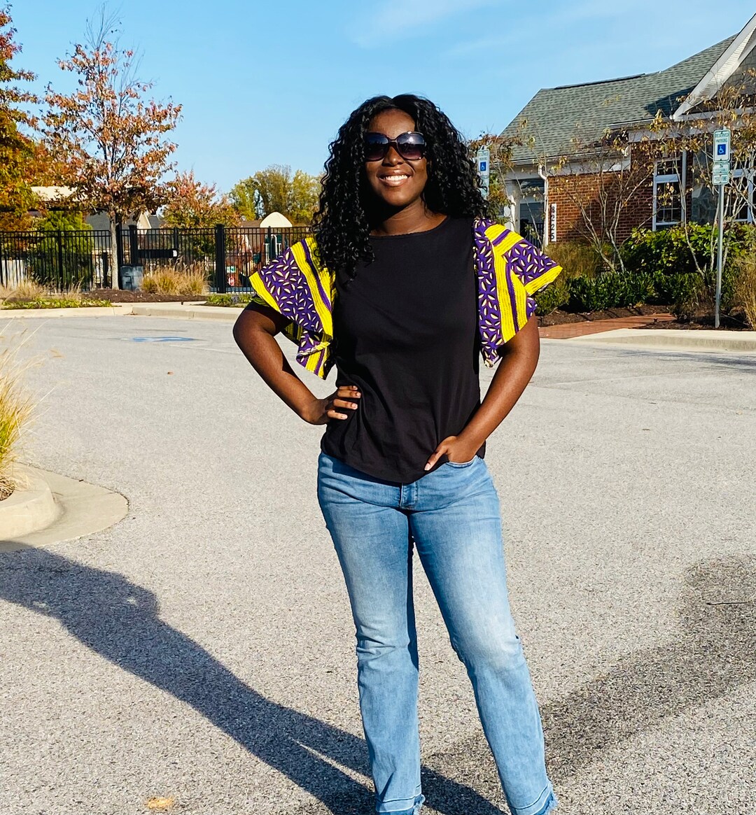 A Touch of Ankara on Tank Top, Ankara Tank Top, African Print Top ...