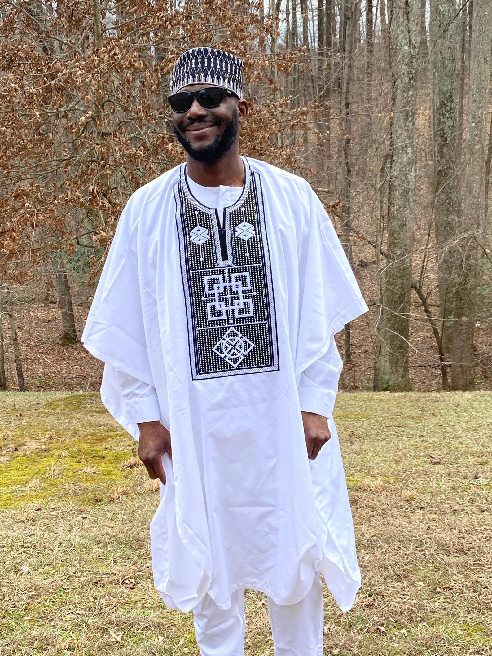 White African Agbada Suit for Men: Nigerian Wedding Outfit With Hat - Etsy