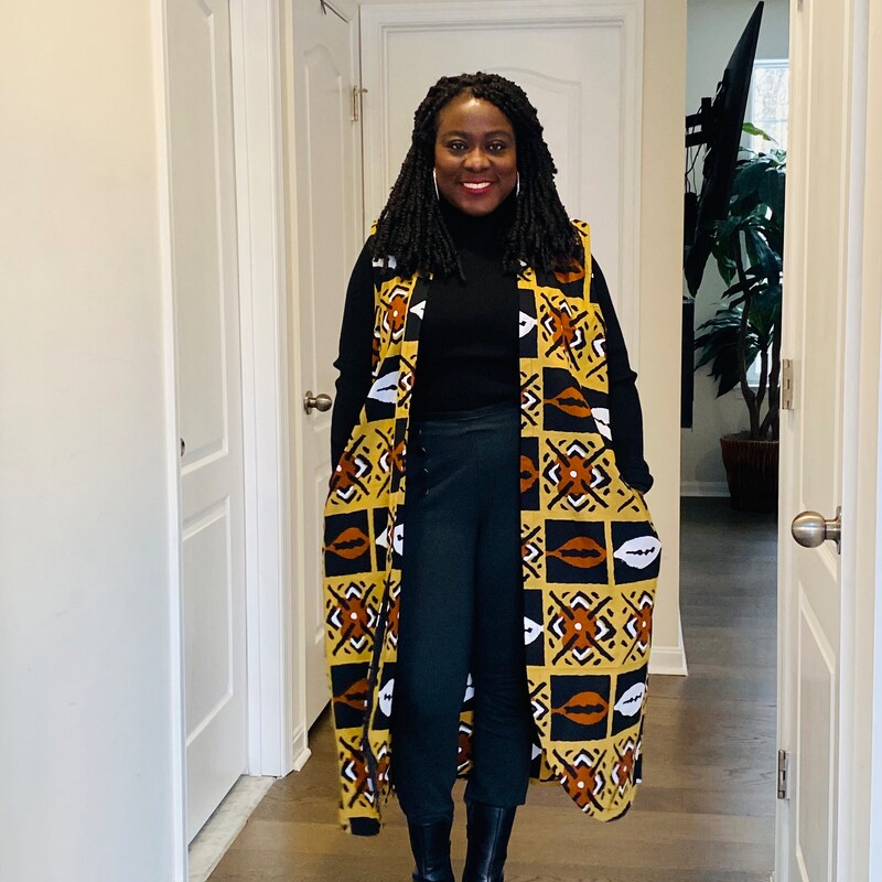 African Print Vest - Etsy