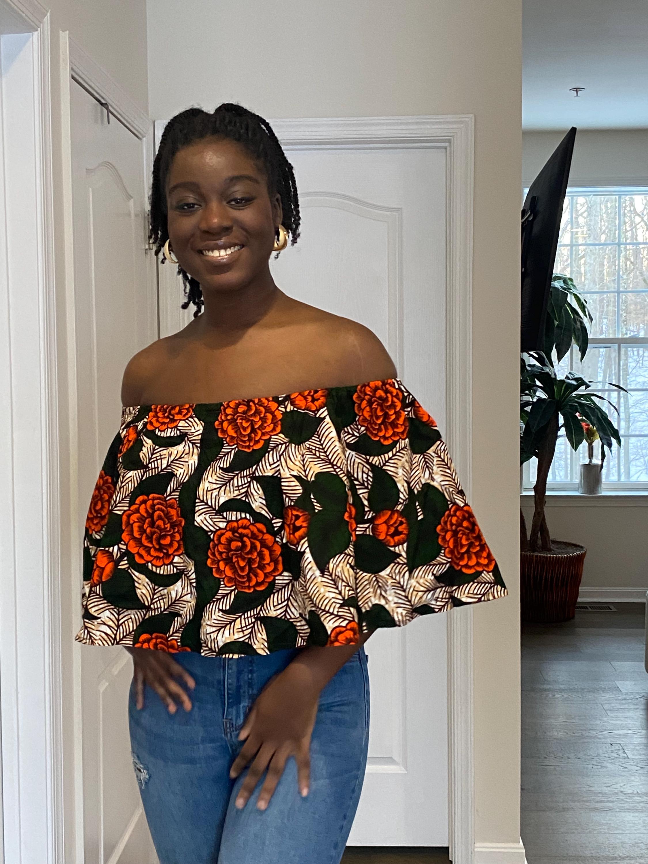 Ankara Off-shoulder Crop Top: African Print Blouse - Etsy