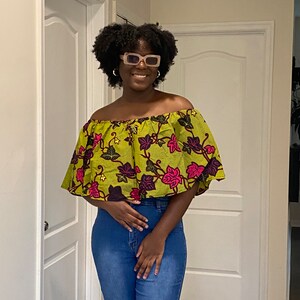 Ankara off Shoulder Top, African Print off Shoulder Top, Ankara off Shoulder Top, Print Top ...