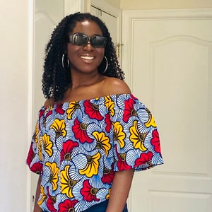 Ankara off Shoulder Top, African Top, Kente Top, off Shoulder Top ...