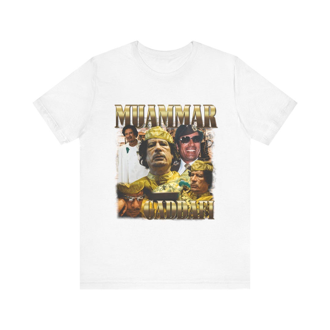 Gaddafi Revolution T-shirt, Political Activist Tee, Libya Leader Shirt ...