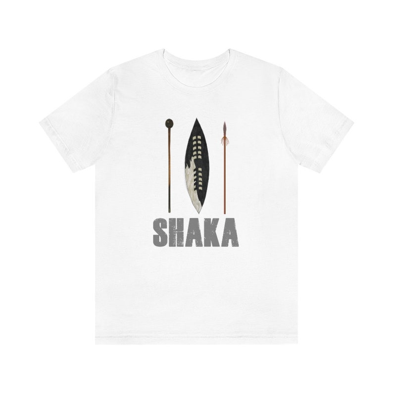 Shaka Zulu Spear and Shield T-shirt - Etsy