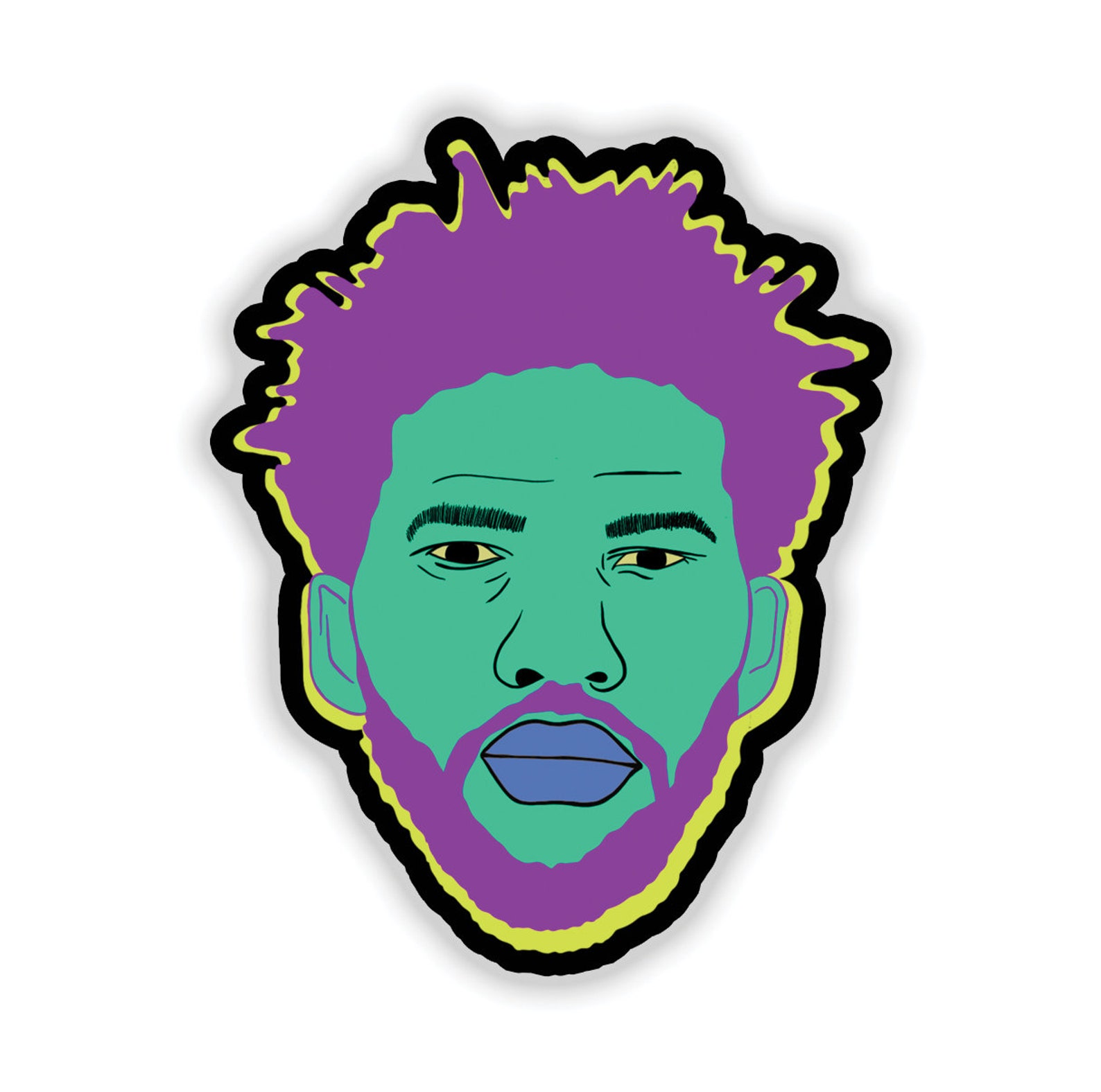 Joel Embiid Sticker | NBA Philadelphia 76ers Sticker | Sixers Sticker ...
