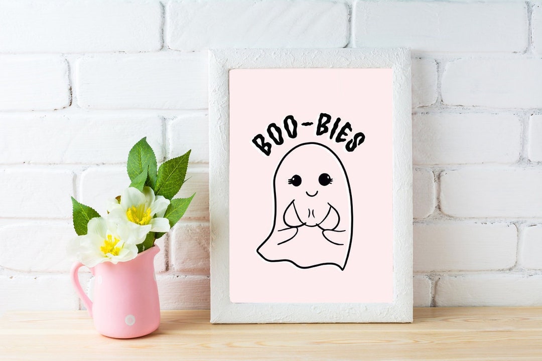 Boo Bies Halloween Ghost Funny Wall Art Printable Instant Download Etsy