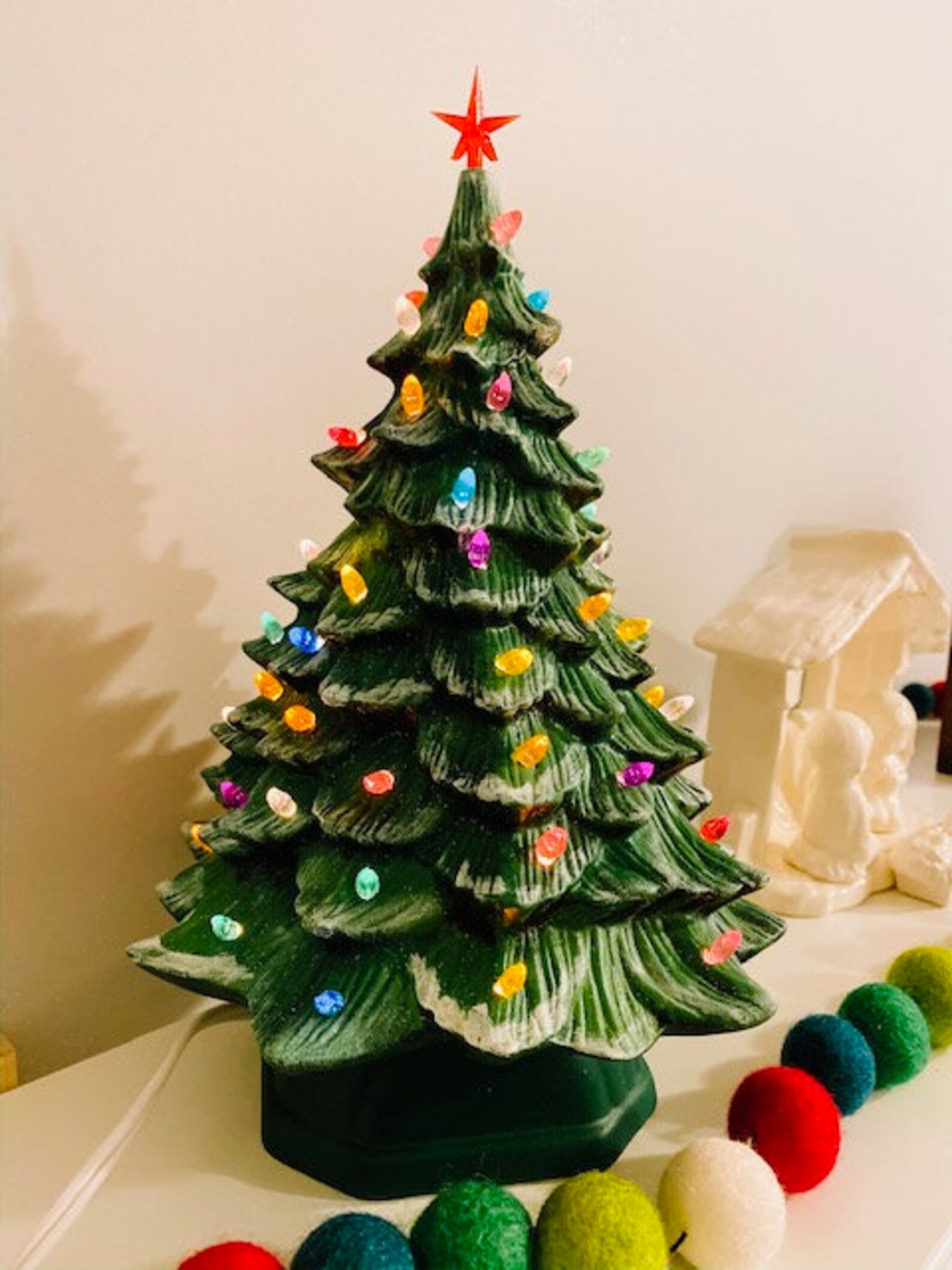 Green Ceramic Christmas Tree, Christmas Decor, Christmas Tree, Ceramic ...