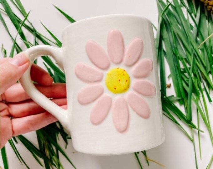 Daisy Ceramic Mugs Daisy Flowers Daisy Mug Ceramic Mug | Etsy