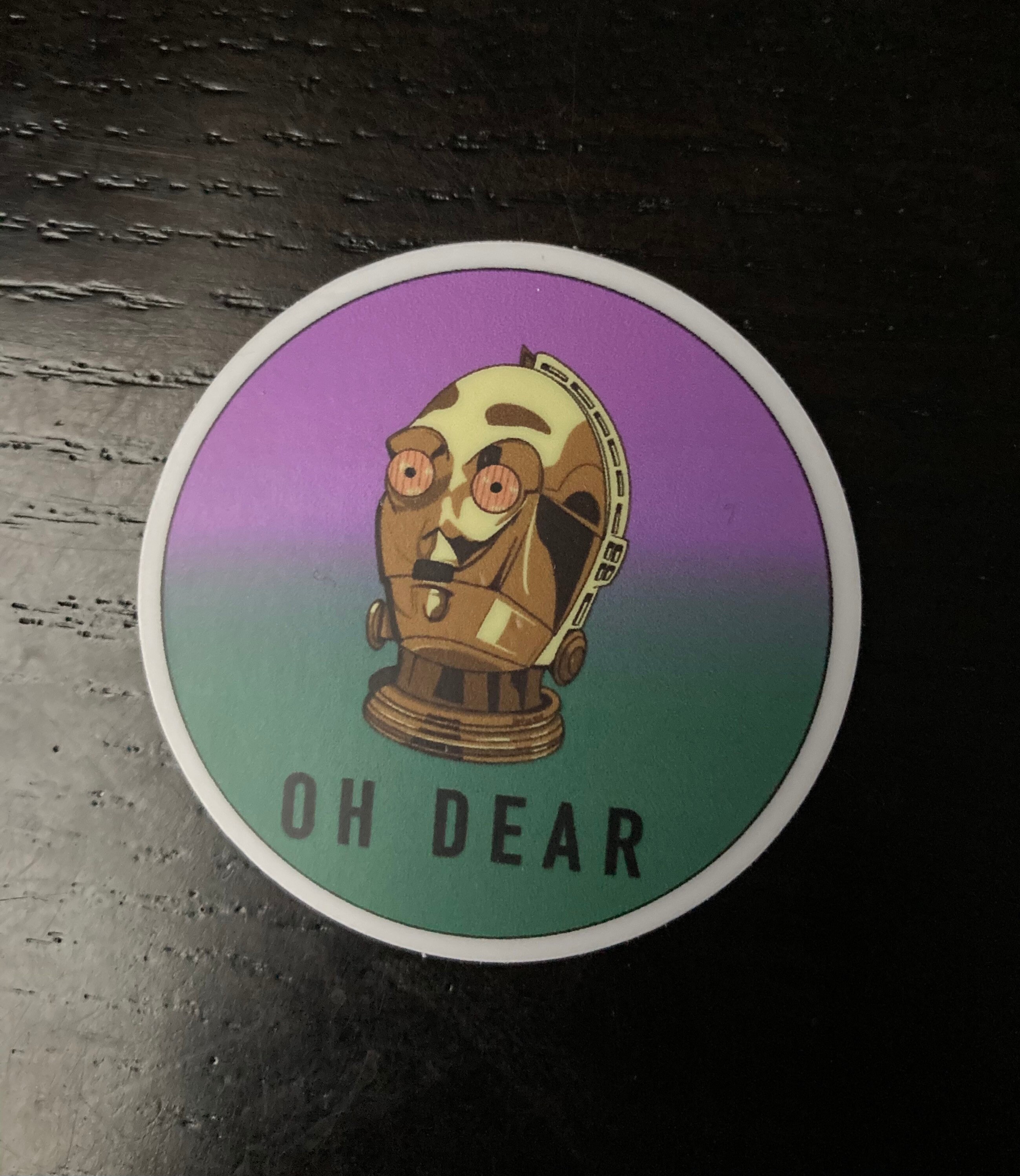 C3P0 oh Dear Sticker - Etsy