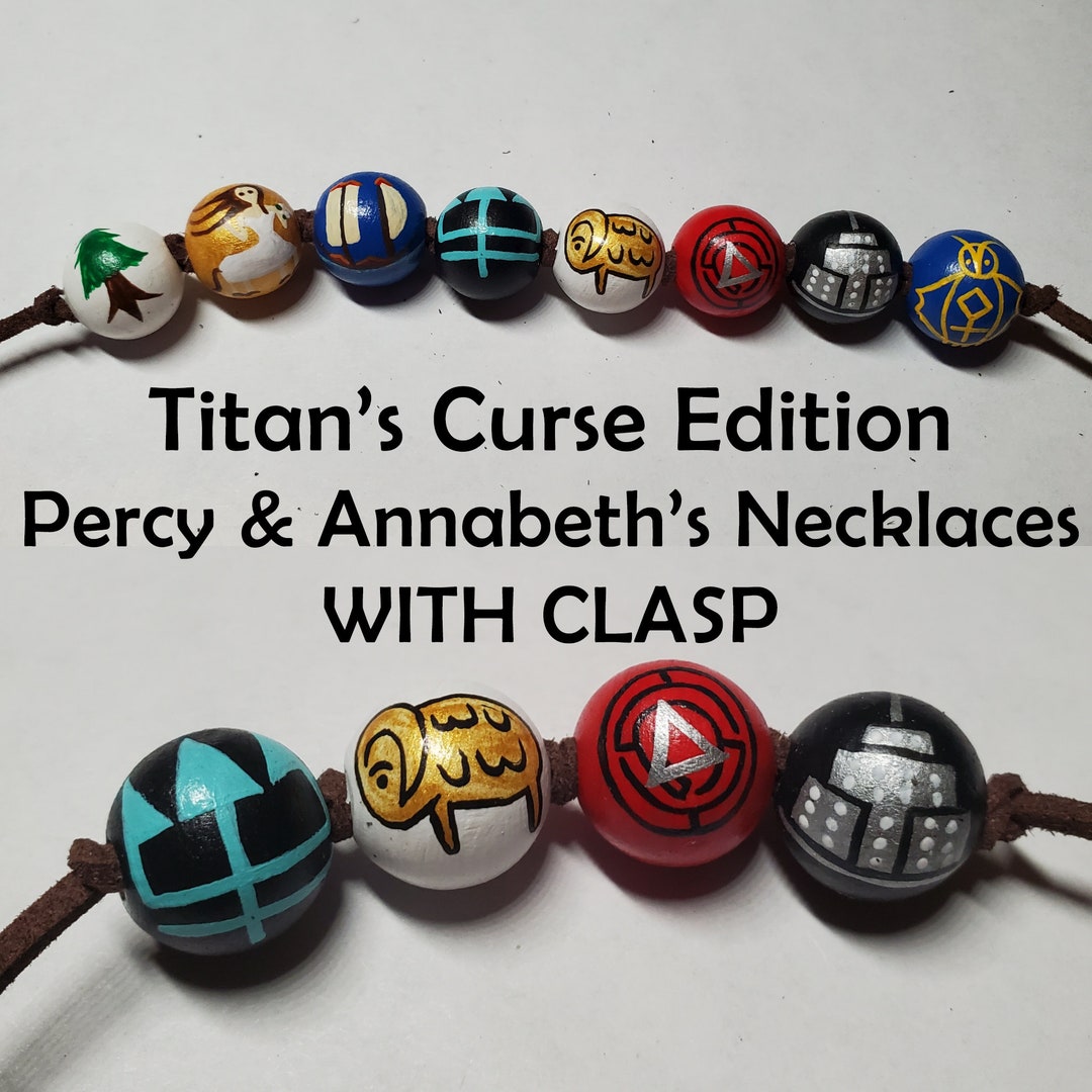 Titan's Curse Edition Percy & Annabeth's Camp Half Blood Bead Necklaces ...