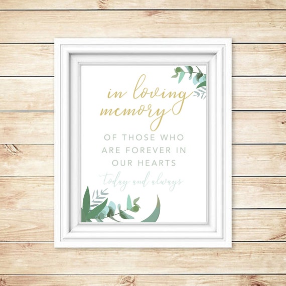 In Loving Memory / Memorial Sign / Wedding Sign / Loved Ones | Etsy