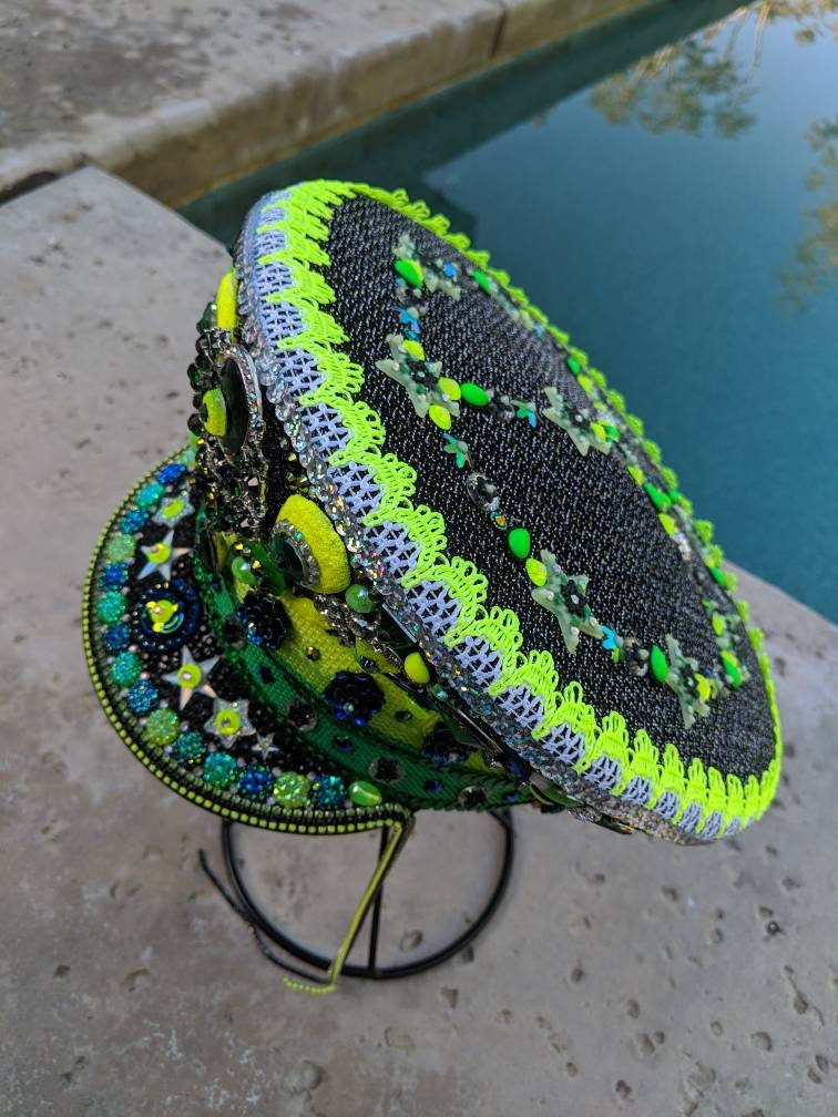 Out of This World Alien Outer Space Peace Sign Captain Hat Galaxy ...