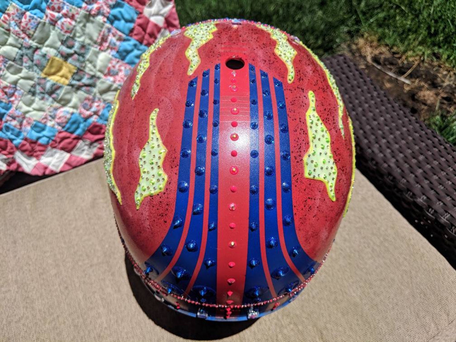 Superman Baseball Helmet Diamond Helmet Bedazzled Hat Burning Man Hat ...