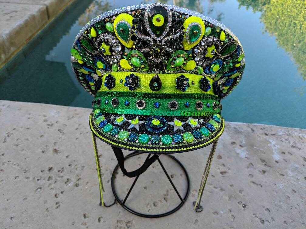 Out of This World Alien Outer Space Peace Sign Captain Hat Galaxy ...