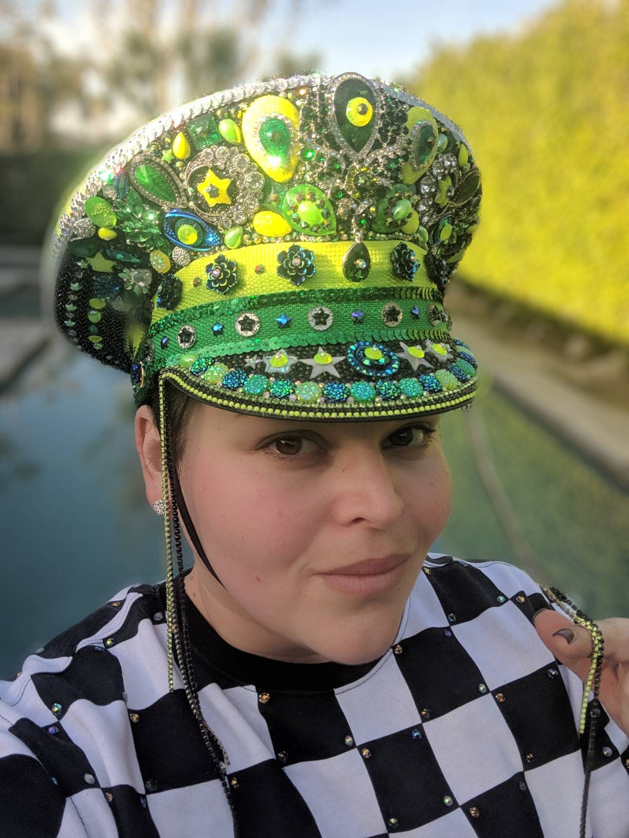 Out of This World Alien Outer Space Peace Sign Captain Hat Galaxy ...